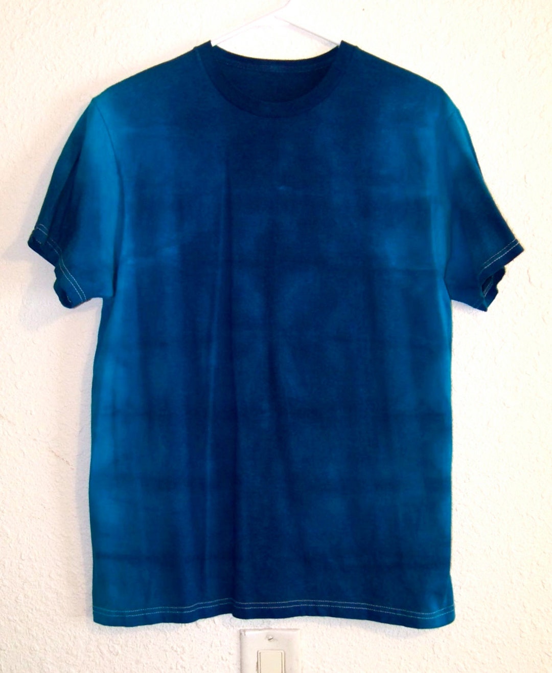 Royal Blue and Turquoise Ombre Dyed Men's Crew Neck T-shirt - Etsy