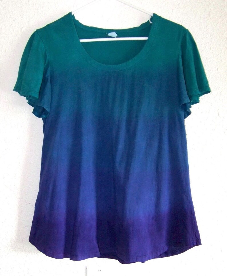 Ombre Swing Cut Shirt Hand Dyed Clothing - Etsy