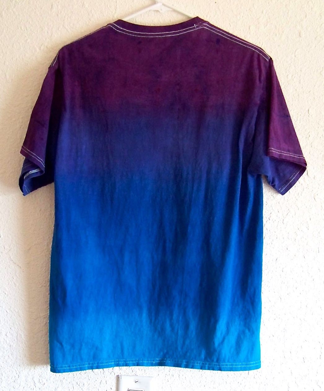 Purple, Blue and Turquoise Ombre Dyed Men's Crew Neck T-shirt - Etsy