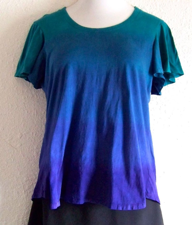 Ombre Swing Cut Shirt Hand Dyed Clothing - Etsy