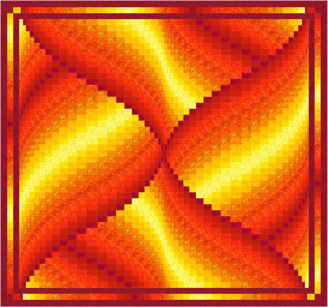 Surface of the Sun King Size Bargello Quilt Pattern - Etsy