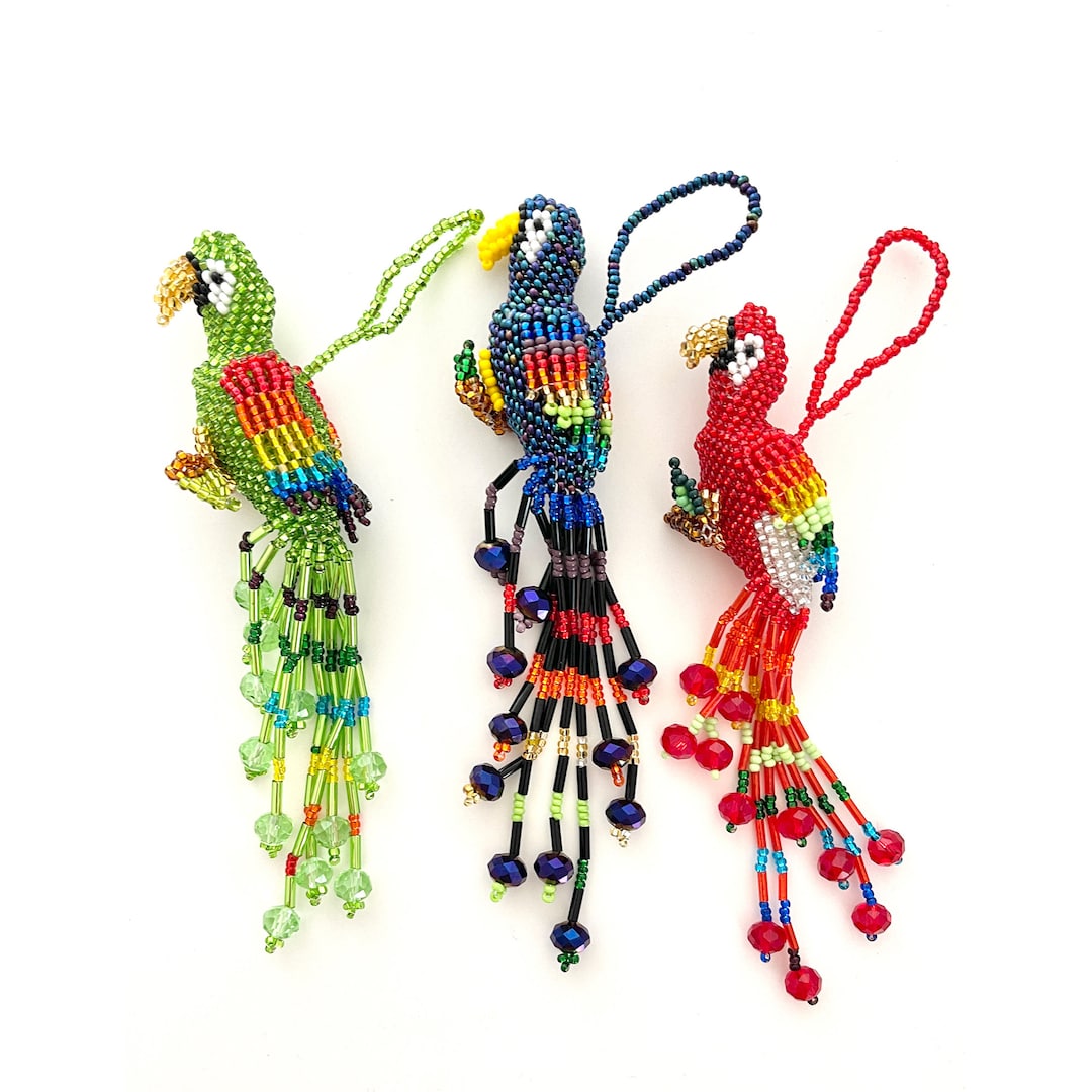 Beaded Parrot Ornament - Etsy