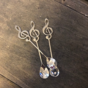 Music Treble Clef Spoon, Book Clip, Piano Gift, Guitar Gift, Ukulele ...