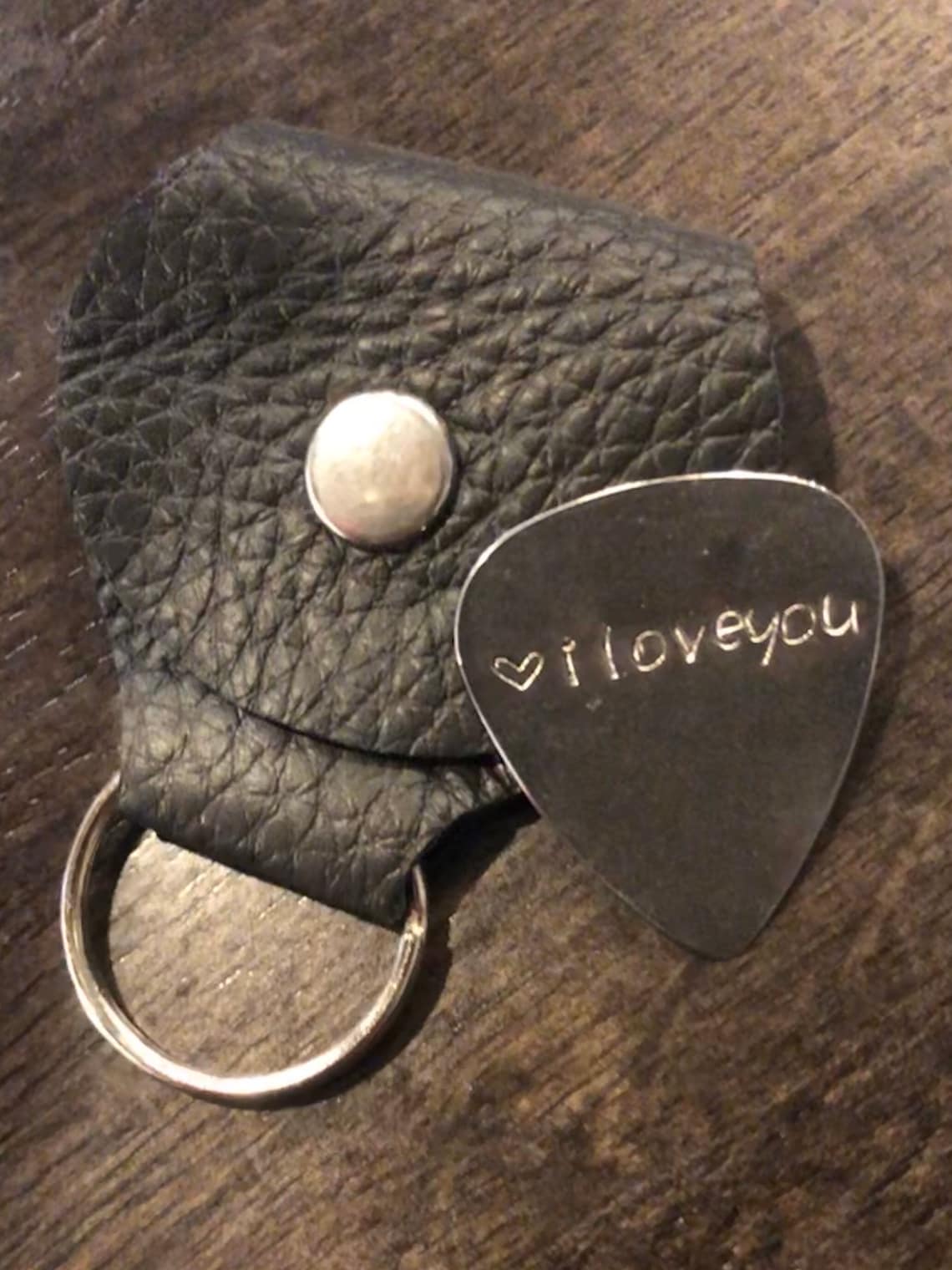 Personalized Guitar Pick Keychain - Custom Made, Hand Stamped ...