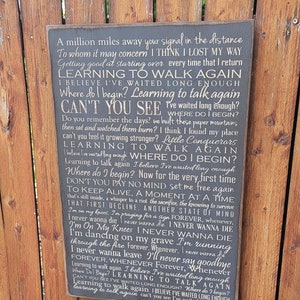 Custom Carved Wooden Sign a Million Miles Away, Your Signal in the ...