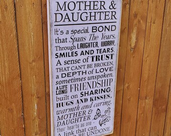 Mother Daughter Sign - Etsy