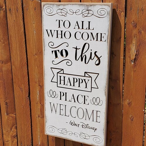 Custom Carved Wooden Sign to All Who Come to This - Etsy