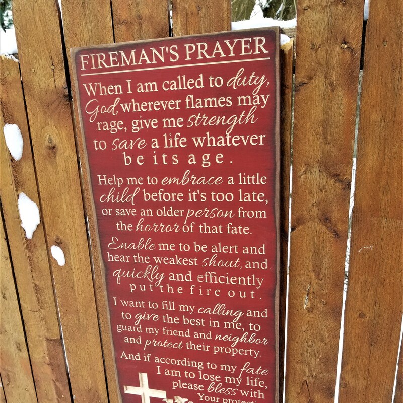 Fireman's Prayer - Etsy