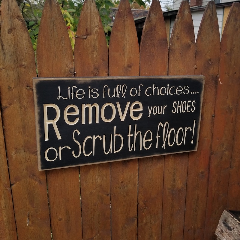 Remove Shoes Sign - Etsy