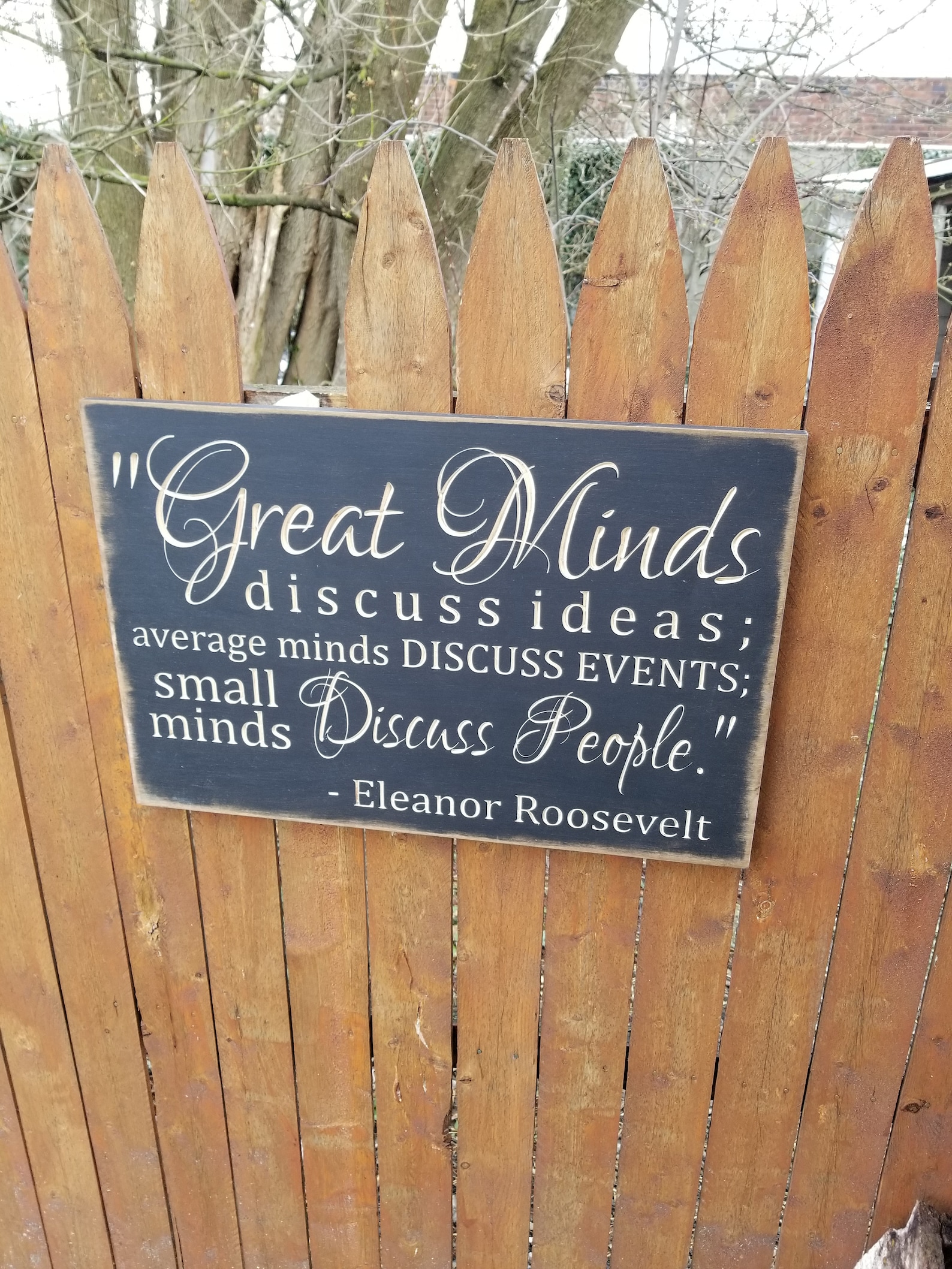 Custom Carved Wooden Sign great Minds Discuss Ideas - Etsy
