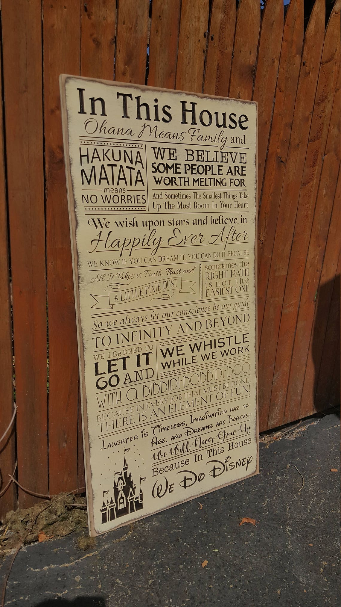 Custom Carved Wooden Sign in This House Ohana Means | Etsy