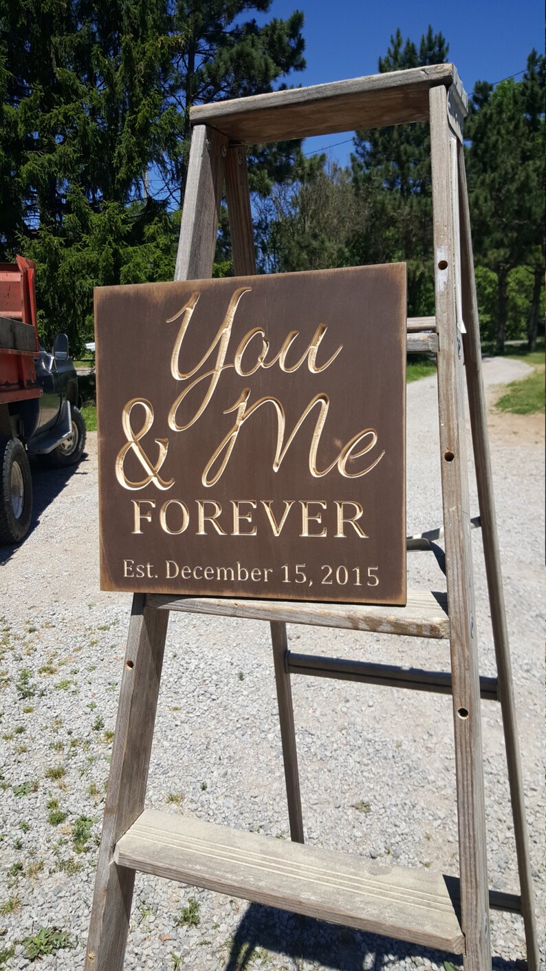 Personalized Custom Carved Wooden Sign you Me - Etsy