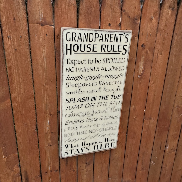 Grandparents House Rules - Etsy