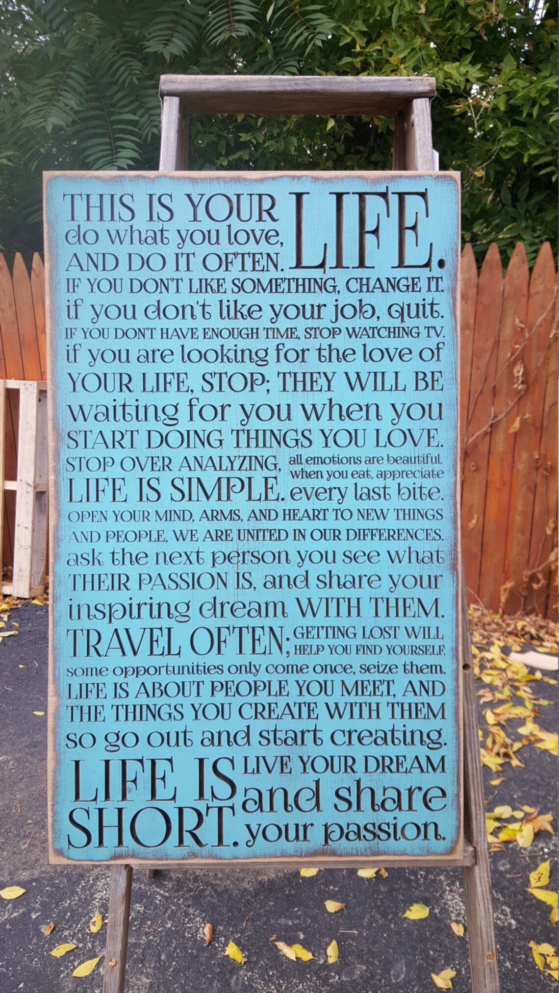 Custom Carved Wooden Sign this is Your LIFE ... | Etsy