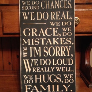 Custom Carved Wooden Sign - "in This House We Do Second Chances ..." - Etsy