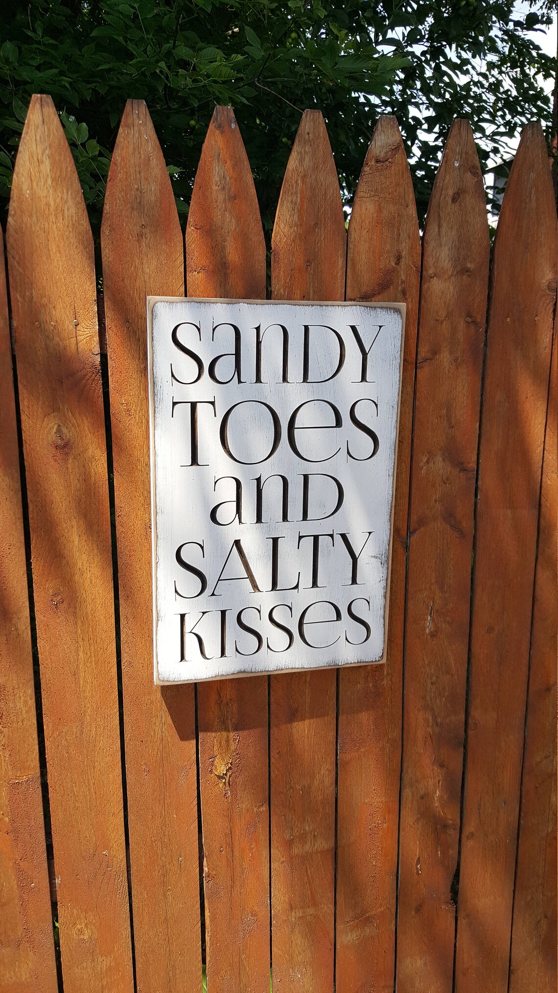 Custom Carved Wooden Sign sandy Toes and Salty | Etsy