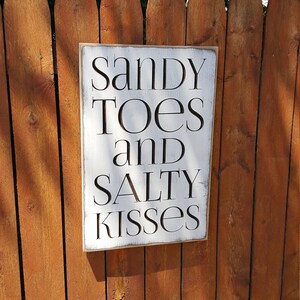Custom Carved Wooden Sign sandy Toes and Salty - Etsy