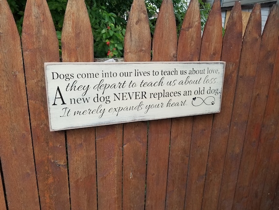Custom Carved Wooden Sign Dogs Come Into Our Lives To | Etsy