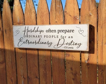 Hardships Often Prepare C.S. Lewis Metal Sign - Etsy