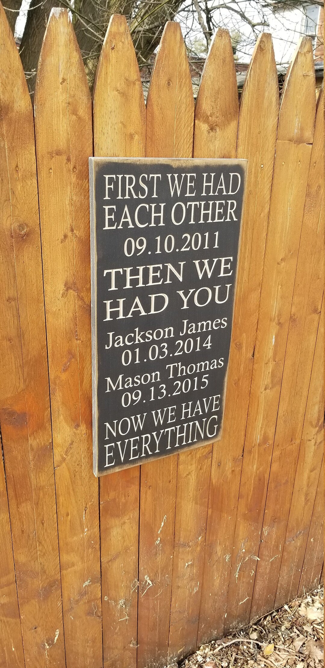 Personalized Carved Wooden Sign - "first We Had Each Other" - Etsy