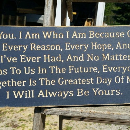 Custom Carved Wooden Sign you're All I'm - Etsy