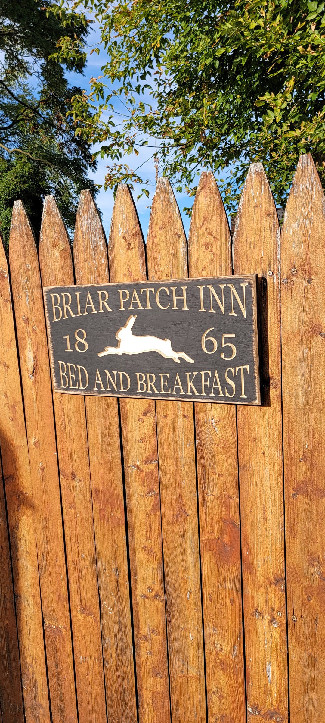 Custom Carved Wooden Sign - "briar Patch Inn Bed and Breakfast" - Etsy