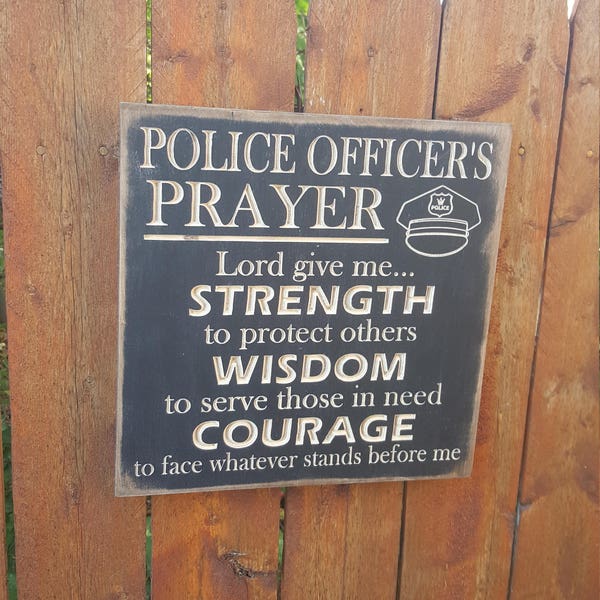 Police Officers Prayer Sign - Etsy