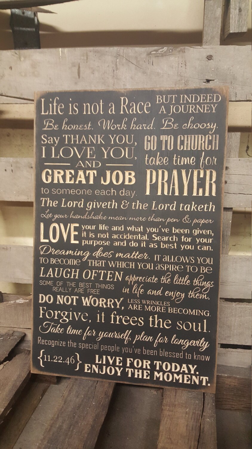 Personalized Custom Carved Wooden Sign life is Not A | Etsy