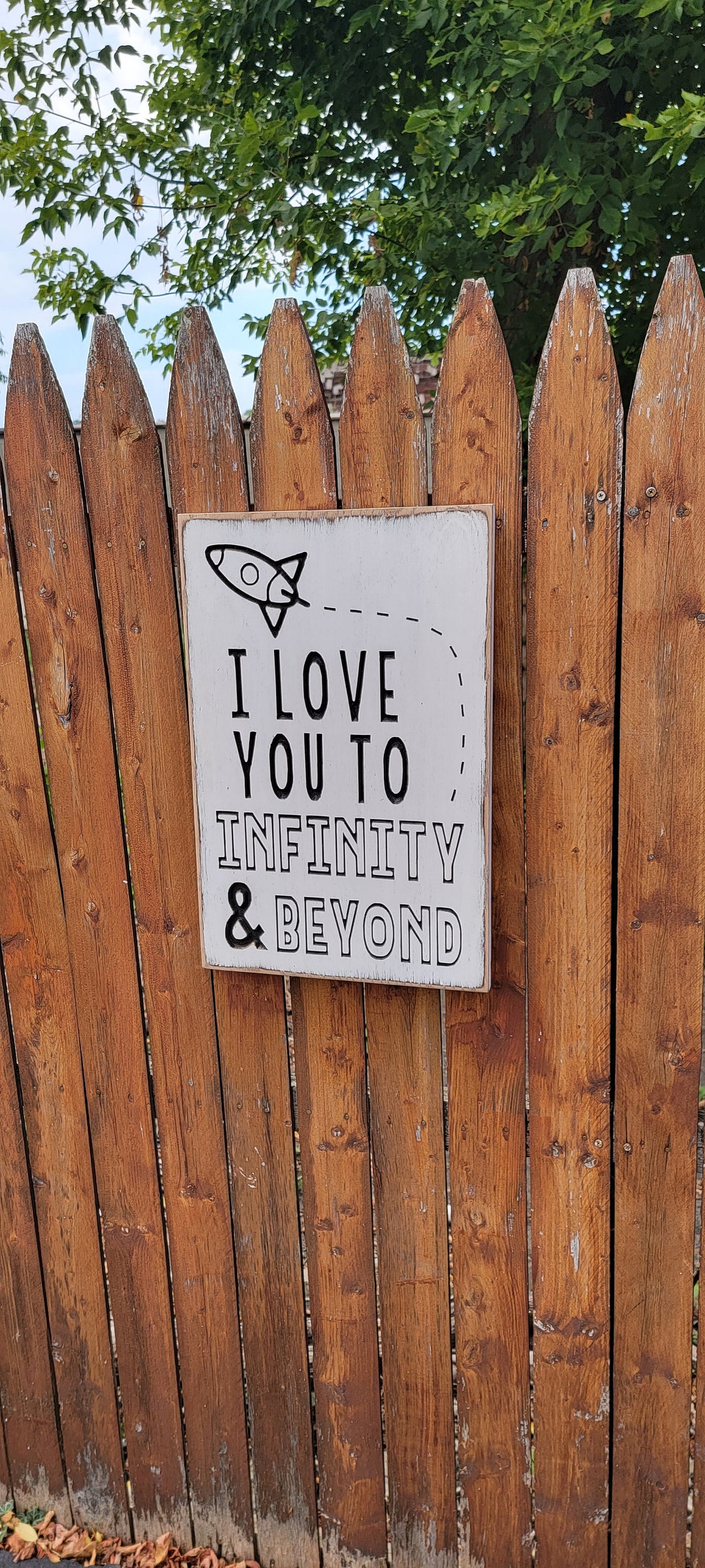 Custom Carved Wooden Sign - "i Love You to Infinity & Beyond" - Etsy