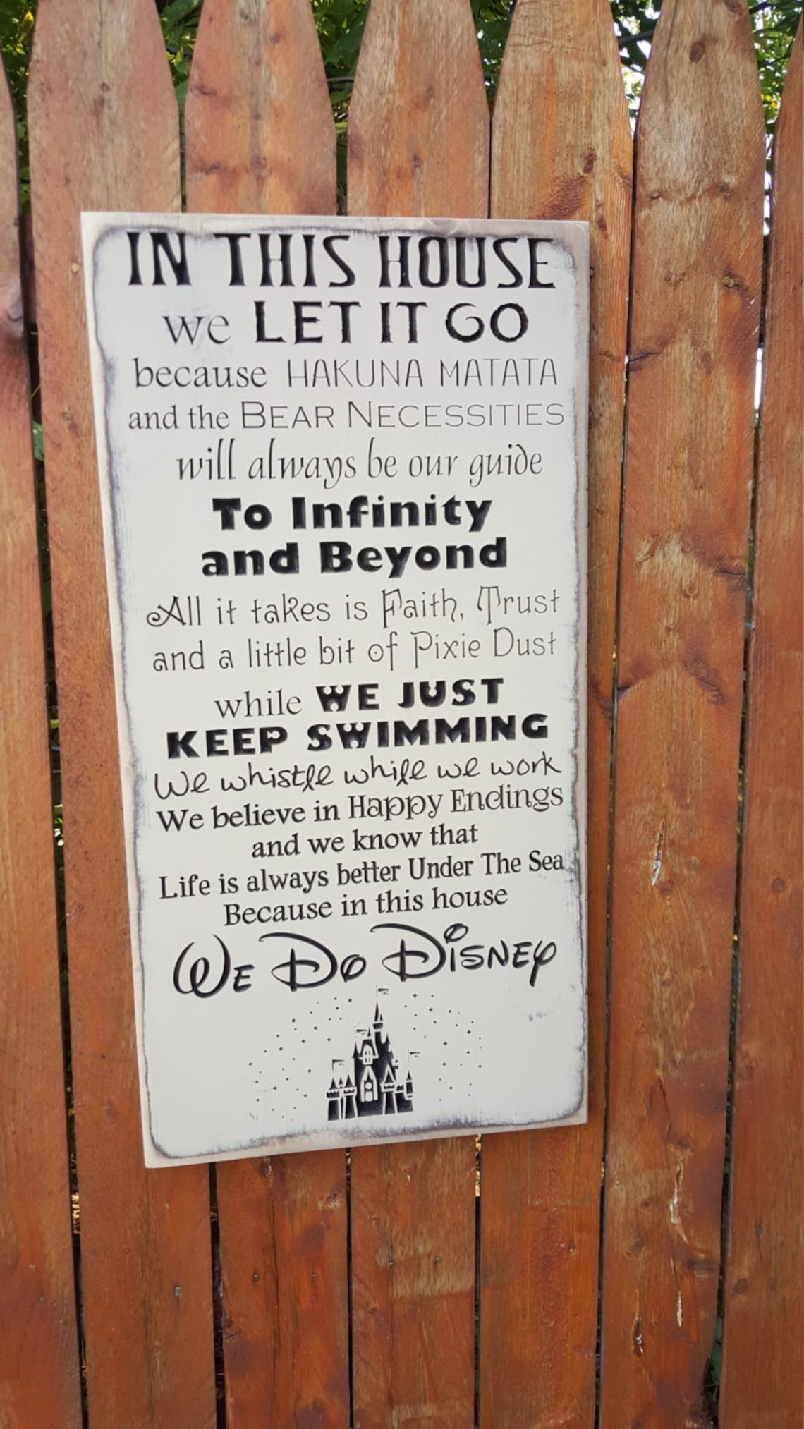 Custom Carved Wooden Sign - "in This House - WE DO Disney" - Etsy