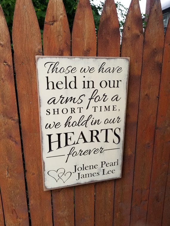 Personalized Carved Wooden Sign Those We Have Held In | Etsy