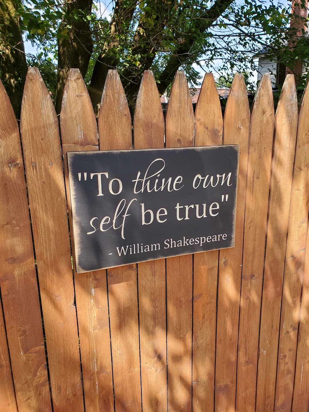 Custom Carved Wooden Sign - "to Thine Own Self Be True ..." William ...