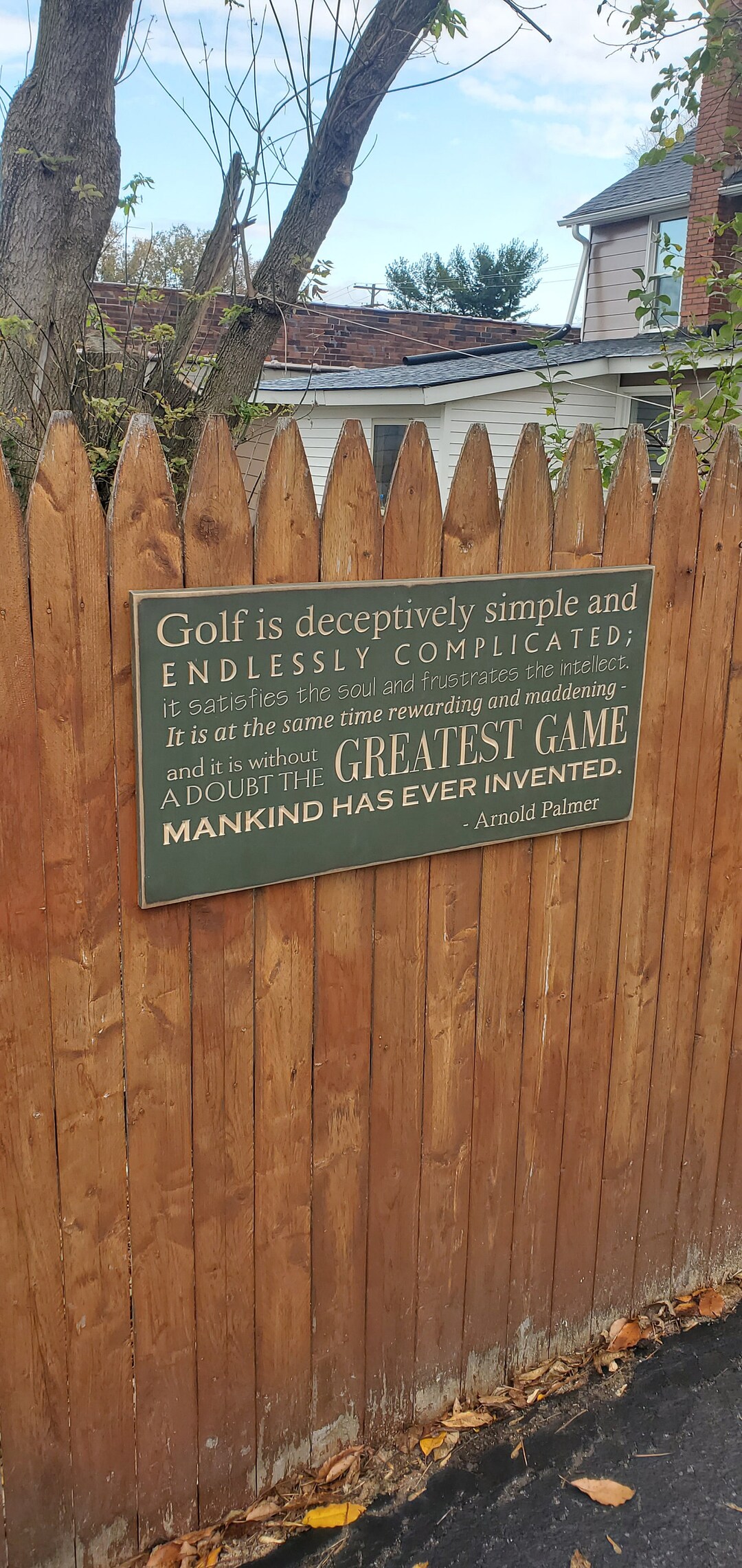Custom Carved Wooden Sign "golf is Deceptively Simple and Endlessly ...
