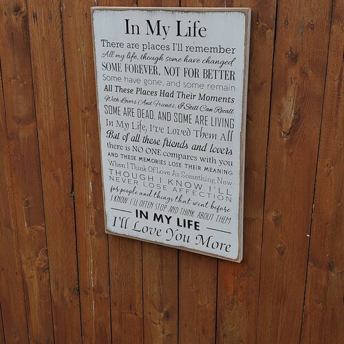 Custom Carved Wooden Sign in My Life Any Time at All - Etsy