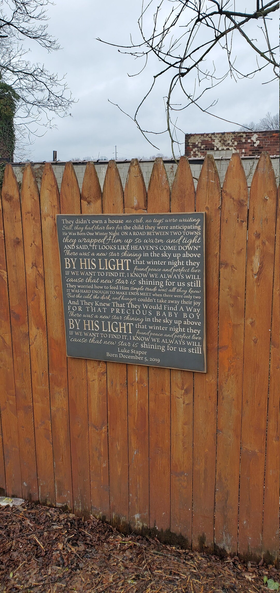 Personalized Carved Wooden Sign they Didn't Own a House, No Crib, No ...