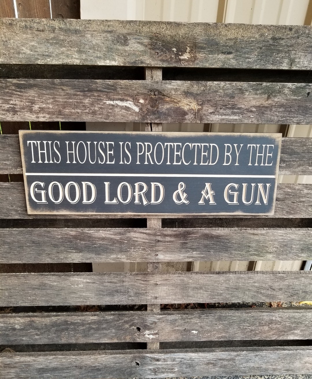 Custom Carved Wooden Sign this House is Protected by - Etsy