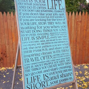 Custom Carved Wooden Sign this is Your LIFE ... 16x24 - Etsy