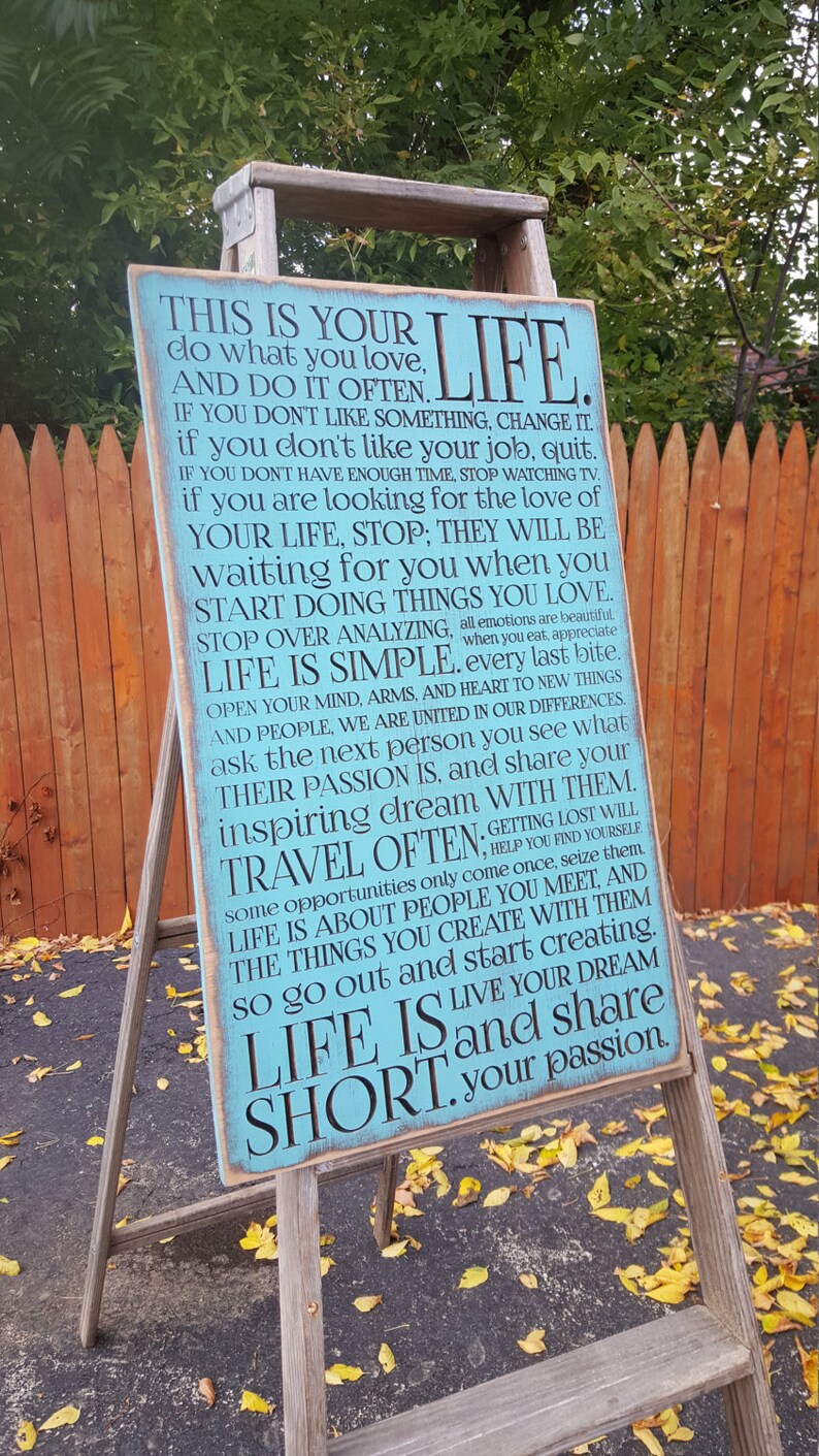 Custom Carved Wooden Sign this is Your LIFE ... | Etsy