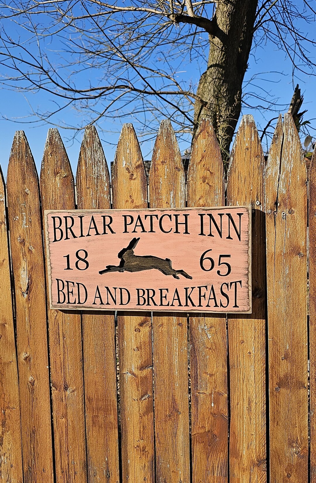 Custom Carved Wooden Sign briar Patch Inn Bed and - Etsy