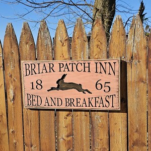 Custom Carved Wooden Sign - "briar Patch Inn Bed and Breakfast" - Etsy