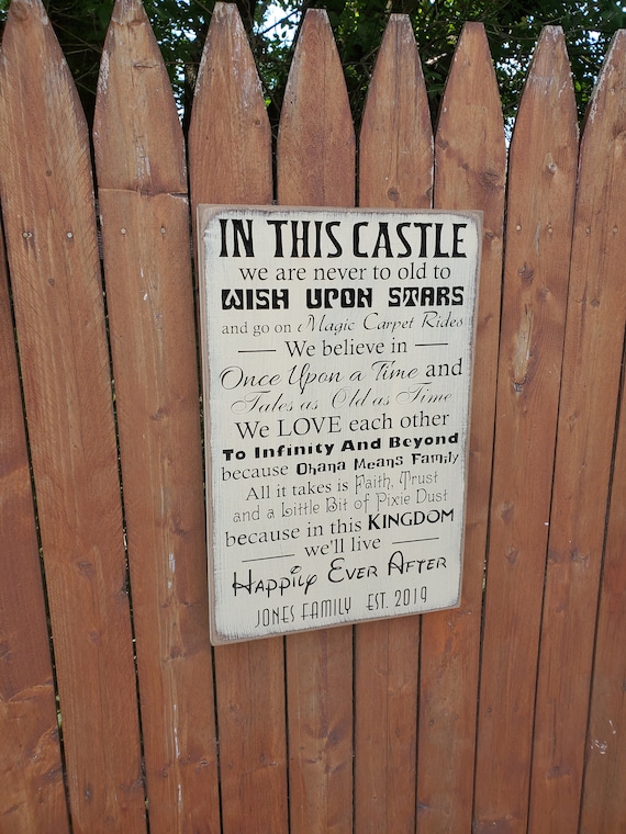 Personalized Carved Wooden Sign in This Castle ... | Etsy
