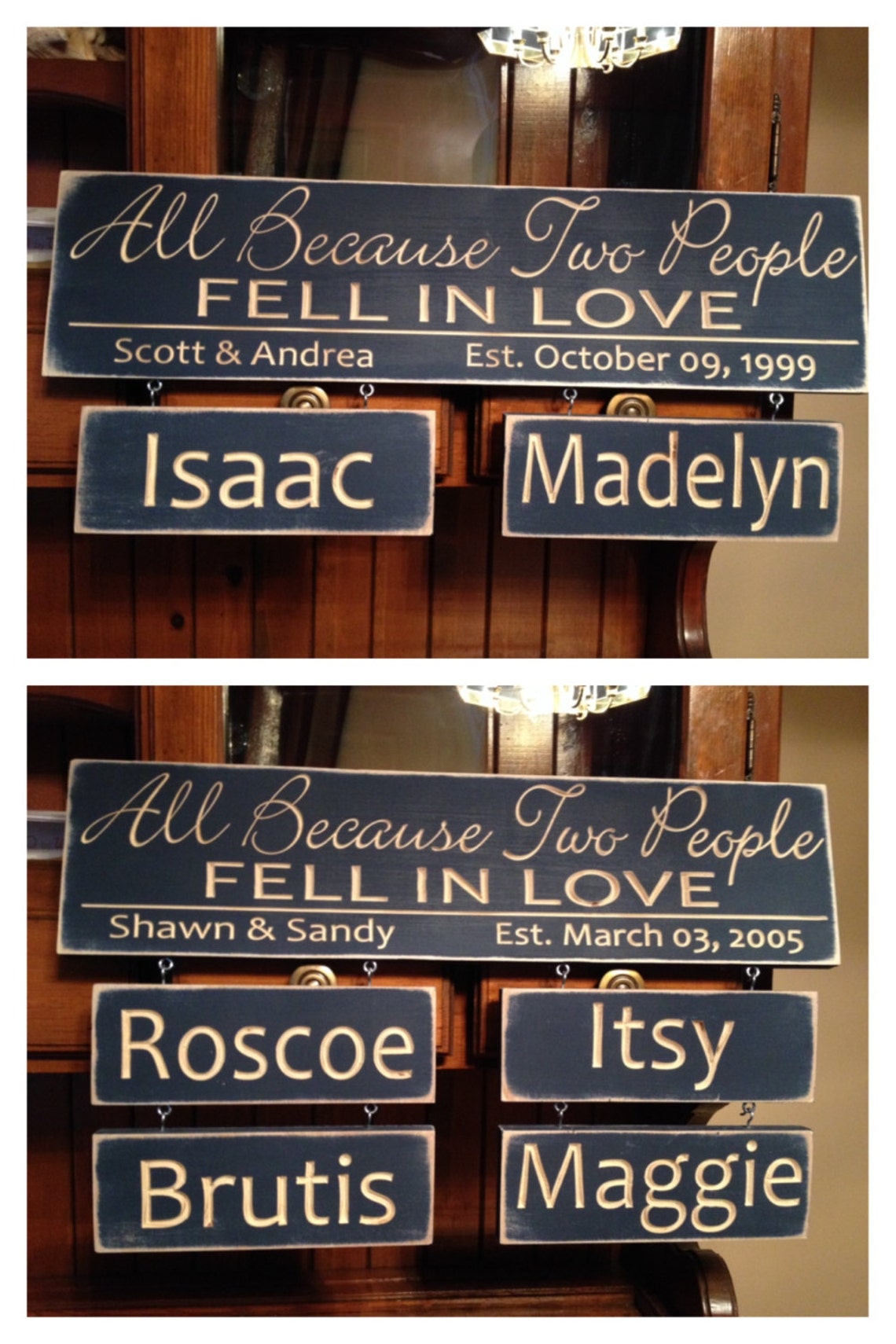 Personalized Carved Wooden Sign all Because Two People | Etsy