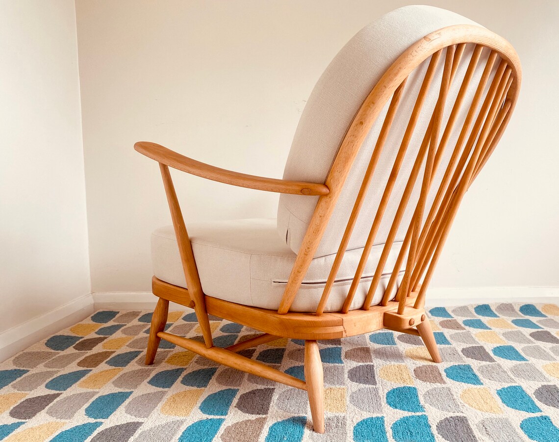 Ercol 203 Armchair Fully Restored Blond Frame With Stone Covers - Etsy UK