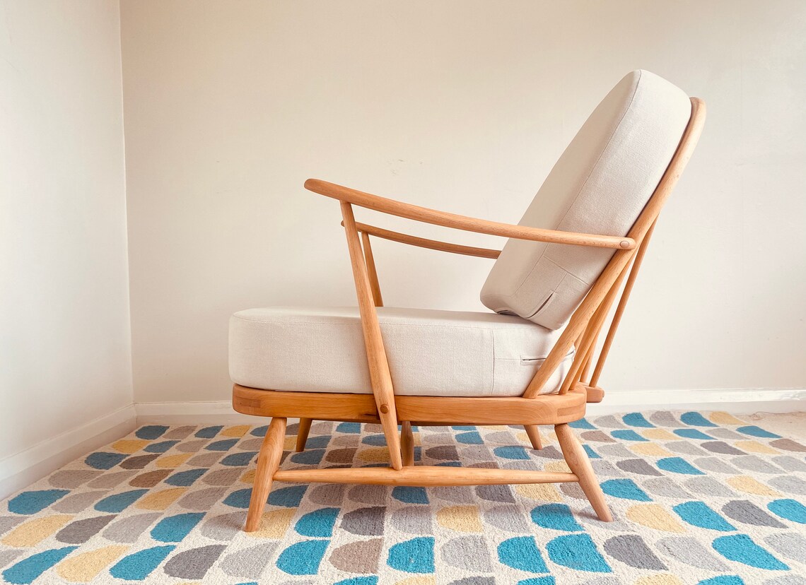 Ercol 203 Armchair Fully Restored Blond Frame With Stone Covers - Etsy UK