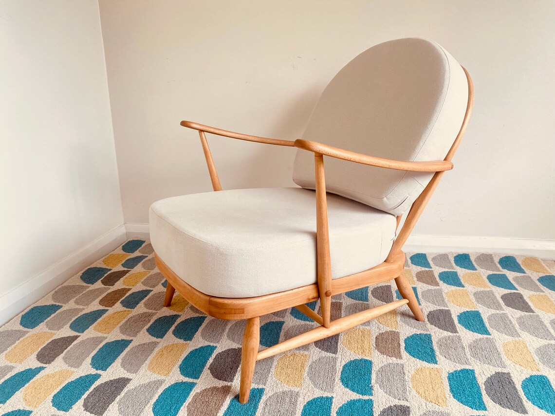 Ercol 203 Armchair Fully Restored Blond Frame With Stone Covers - Etsy UK