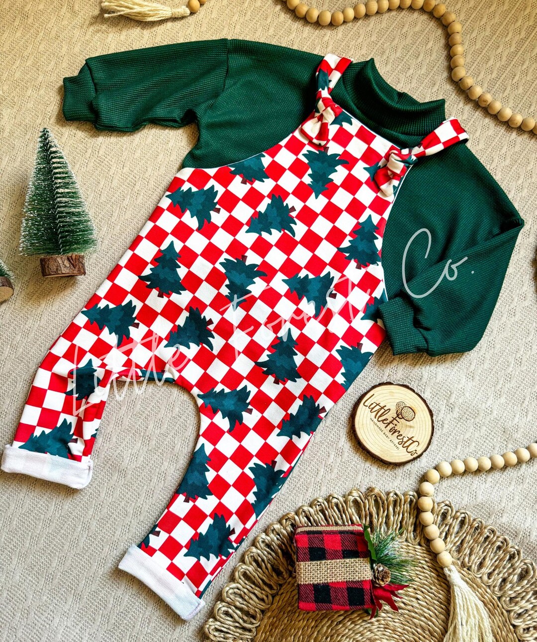Boy Christmas Overalls Christmas Tree Overalls Boy Christmas Outfit ...