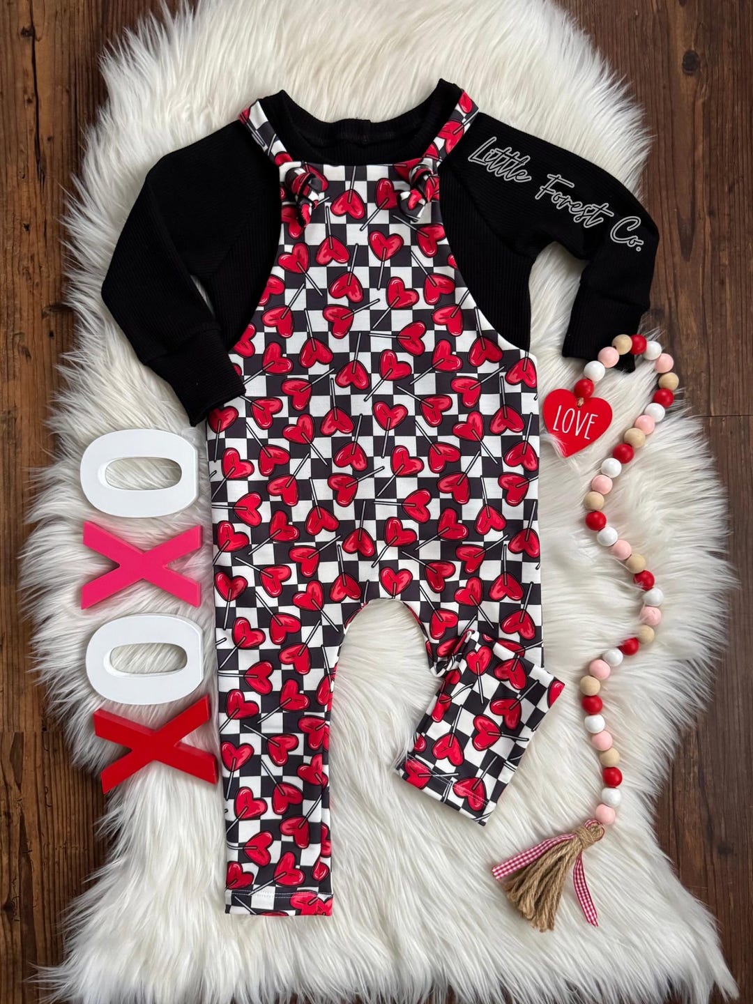 Valentine Overalls Boy Valentine Overalls Heart Sucker Overalls & Thermal Shirt Boy Valentine ...