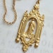 Necklace - Immaculate Conception 22x54mm- 18K Gold Vermeil + 18 Inch ...