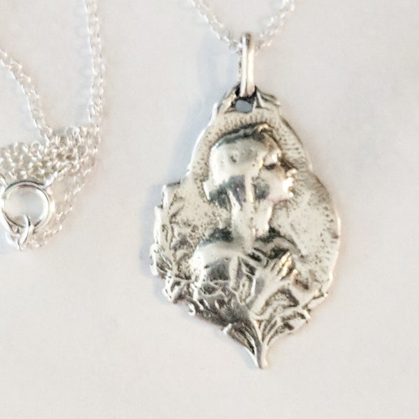 Italian Silver Virgin Mary Necklace - Etsy