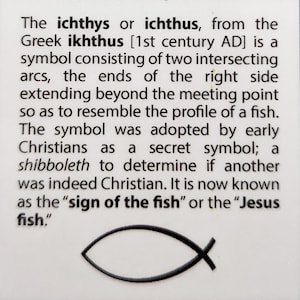 Necklace - JESUS FISH [ichthys] 8x20mm - 18K Gold Vermeil + 18 Inch 18K ...